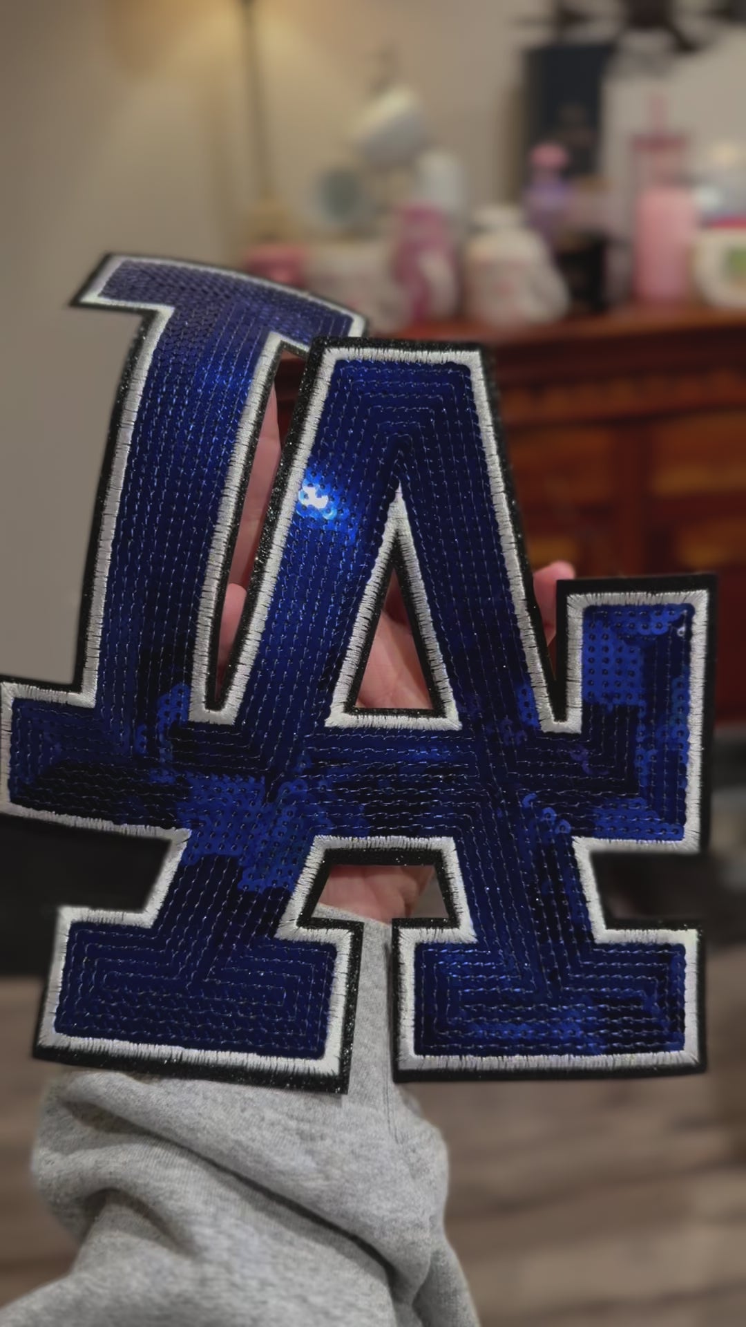LA Dodgers Sequin Patch – Facing West
